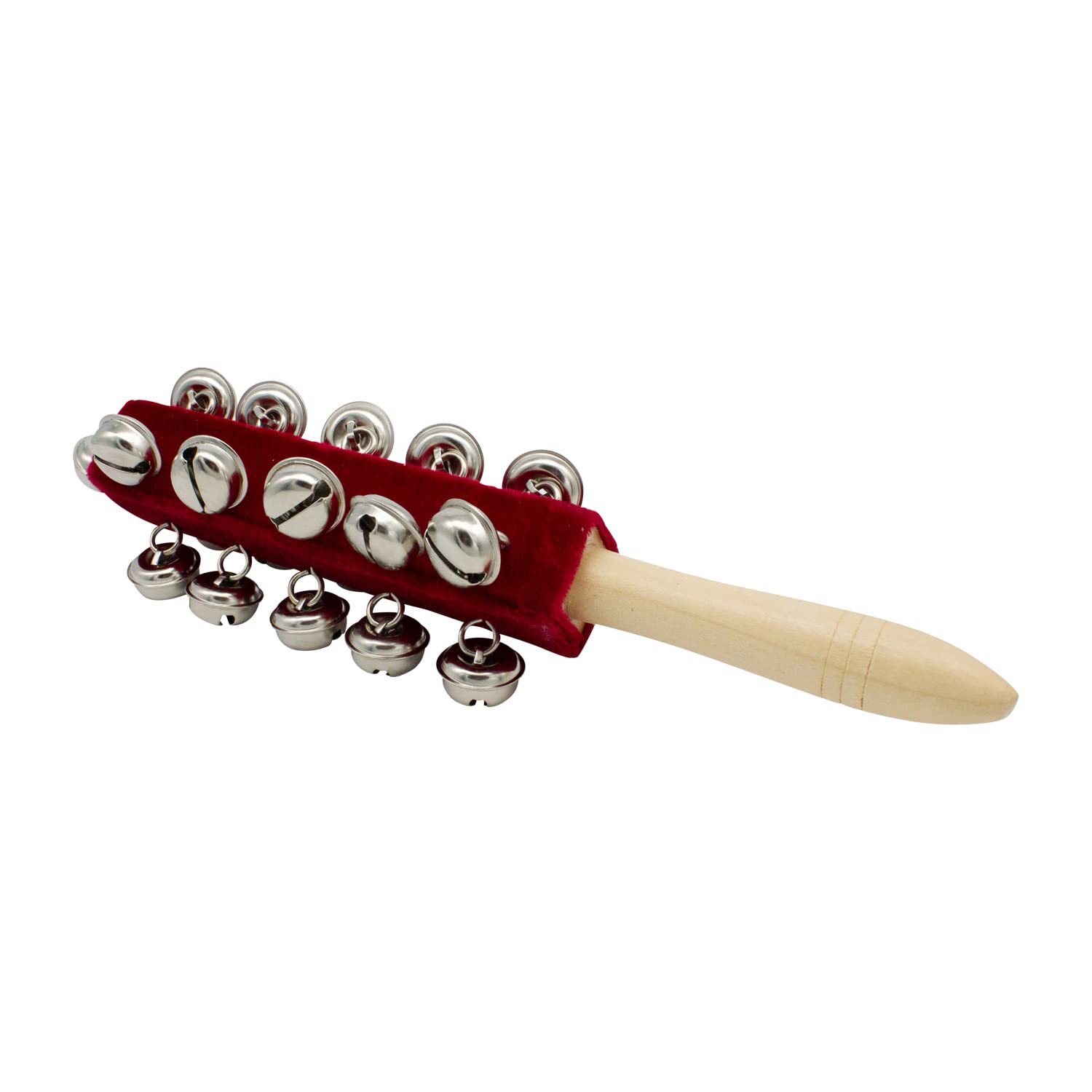GICO Schellenrassel Schellenstab aus Holz für Kinder mit Glocken Musik ...