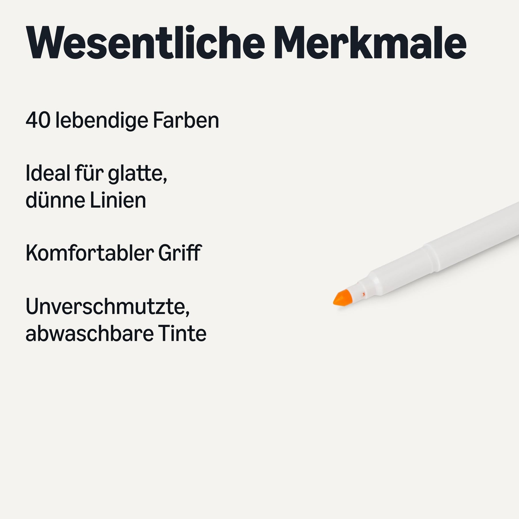 Amazon Basics Filzstift mit vielseitiger Spitze, 40 Farben, abwaschbar ...