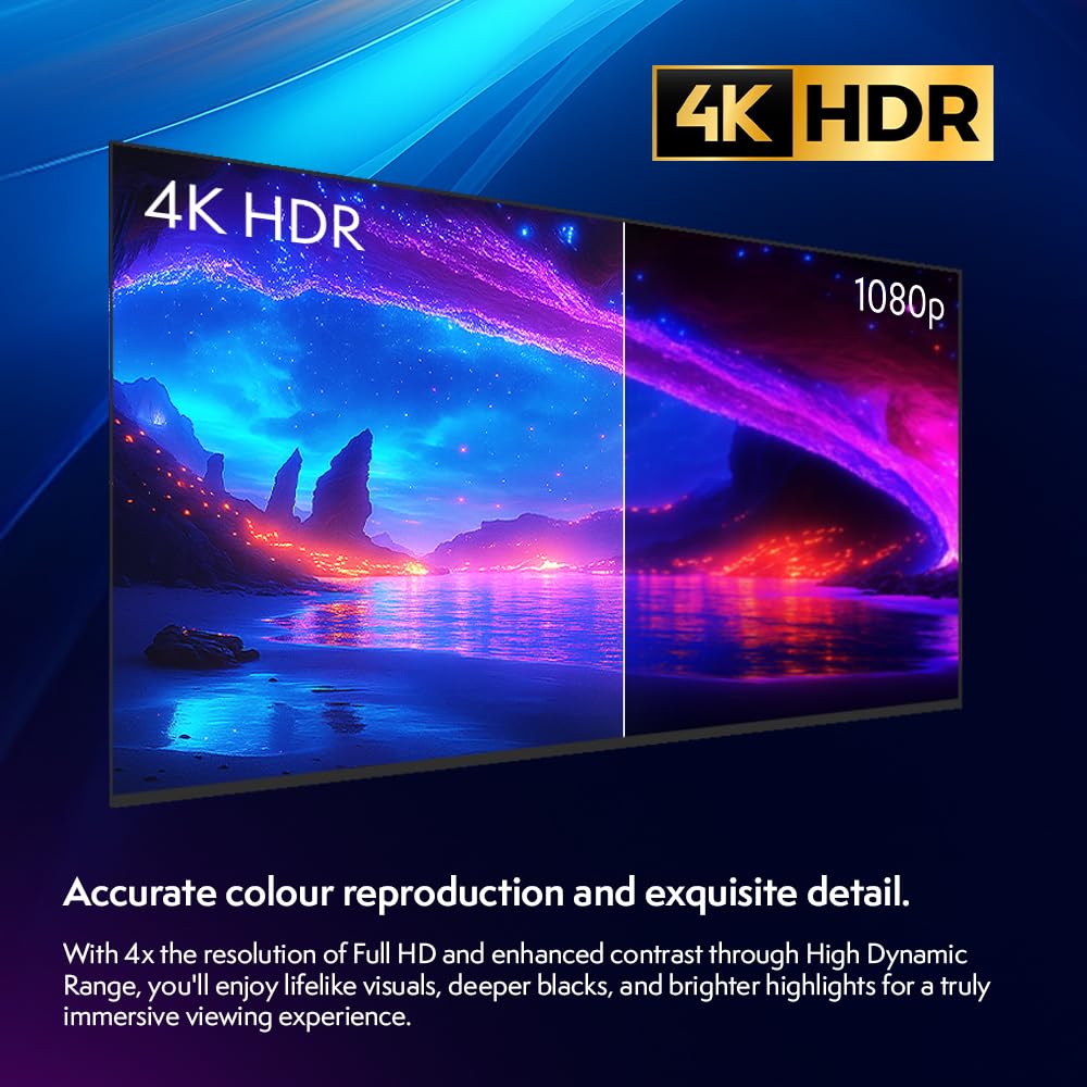 Vibox 50-Zoll 4K LED Smart TV | WebOS | 3X HDMI, 2X USB | Wandmontage ...
