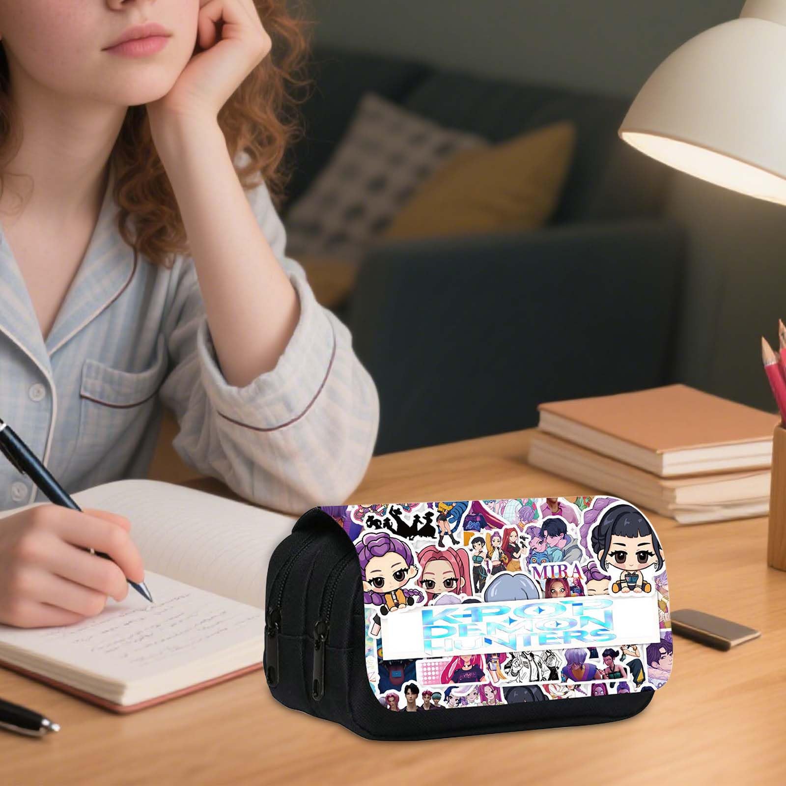 Generisch 2025 Demon Hunters Stiftetasche, HUNTR/X Mäppchen mit Grosse ...