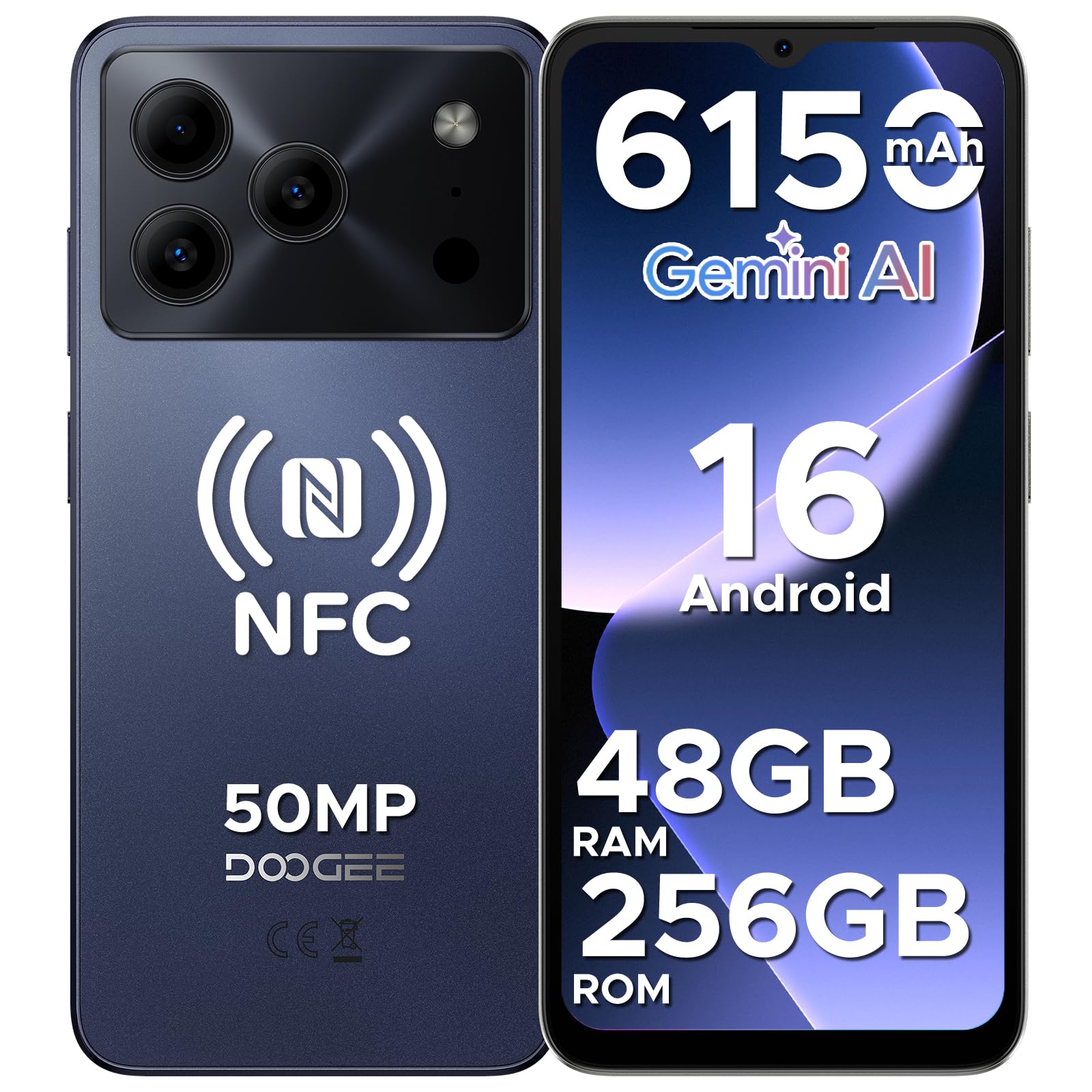 DOOGEE Note 56 Plus AI Android 16 Smartphone Ohne Vertrag, 48GB+256GB ...
