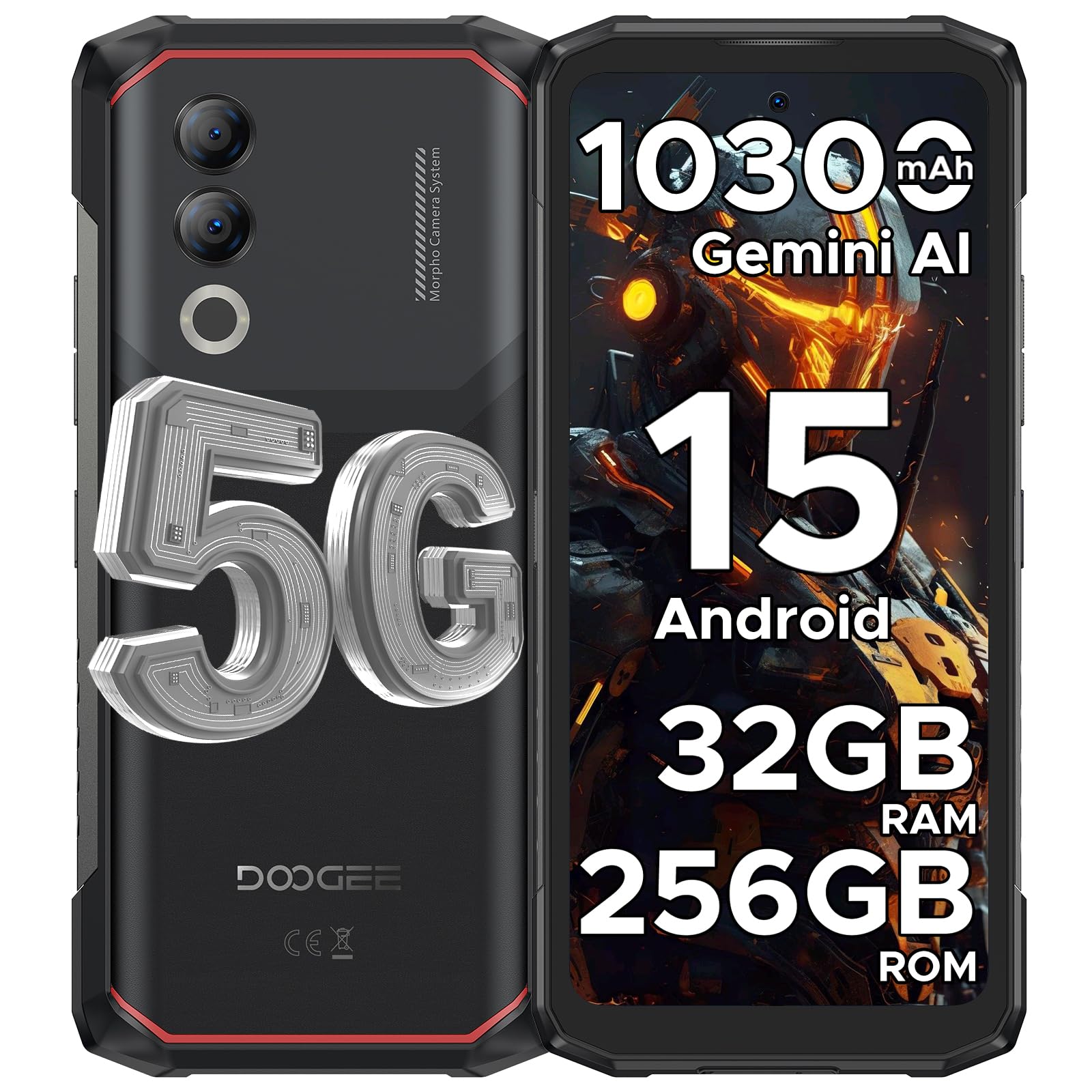 DOOGEE Blade 20 Turbo 5G AI Android 15 Outdoor Handy Ohne Vertrag, 103 ...