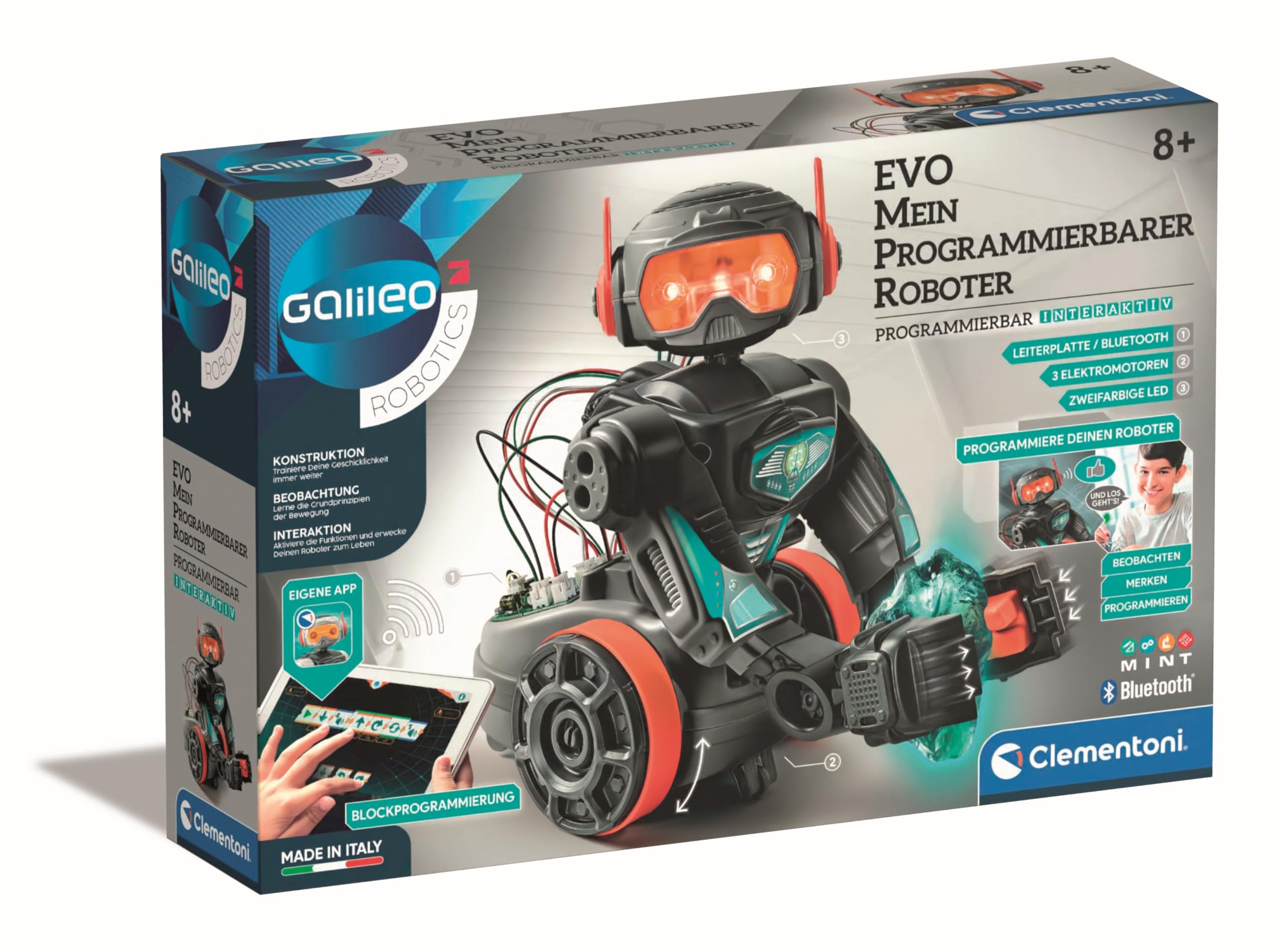 Clementoni Galileo Robotics EVO Roboter - Programmierbarer Spielzeug-R ...