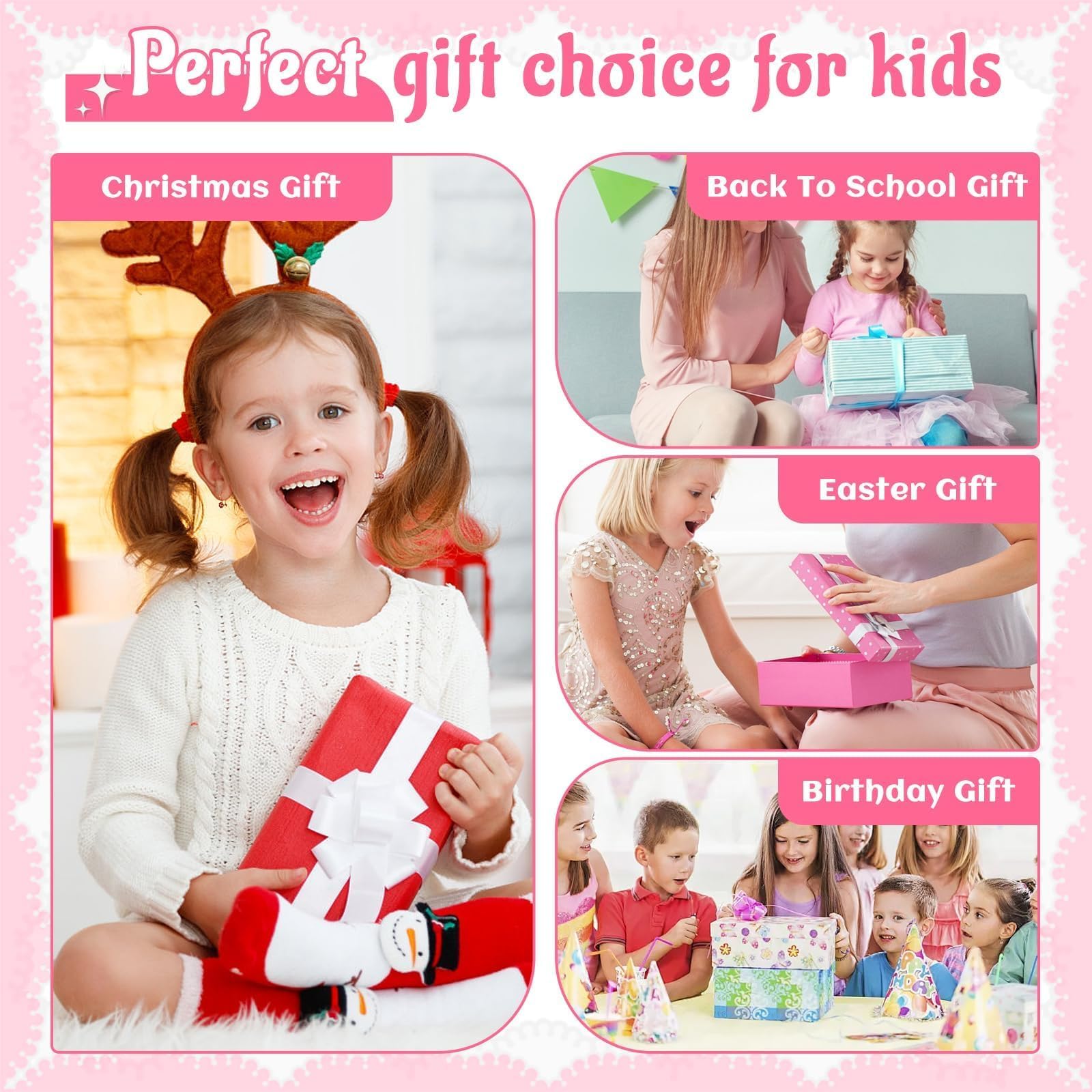 Mennitr Adventskalender Füllung, 8 Glitzerstifte Magische Doppelspitze ...