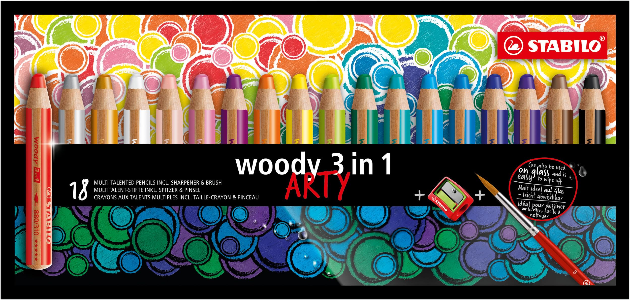 STABILO - Buntstift, Wasserfarbe & Wachsmalkreide - woody 3 in 1 - ART ...